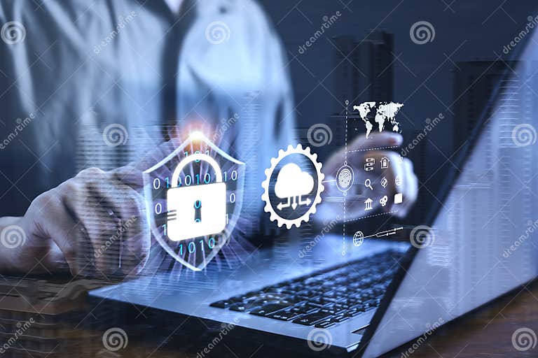 Cybersecurity Privacy Data Protection and Encryption Concept, Internet Network Security ...