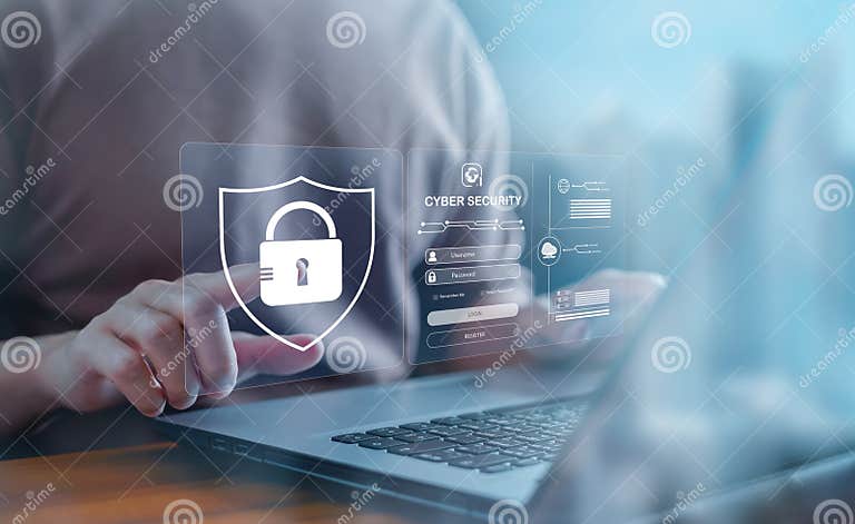 Cybersecurity Privacy Data Protection and Encryption Concept, Internet Network Security ...
