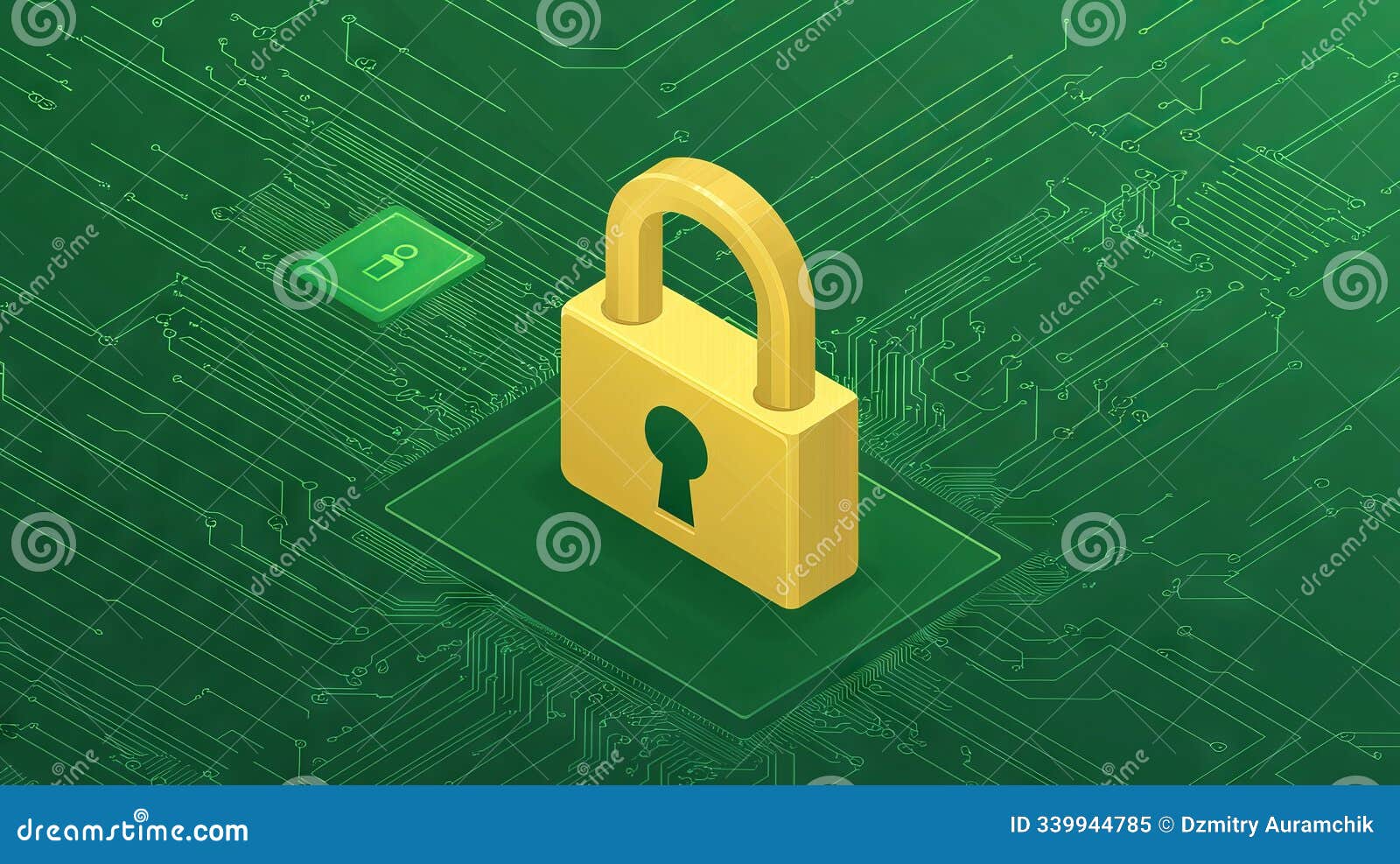 Cybersecurity Protection with Advanced Digital Lock Technology Stock ...