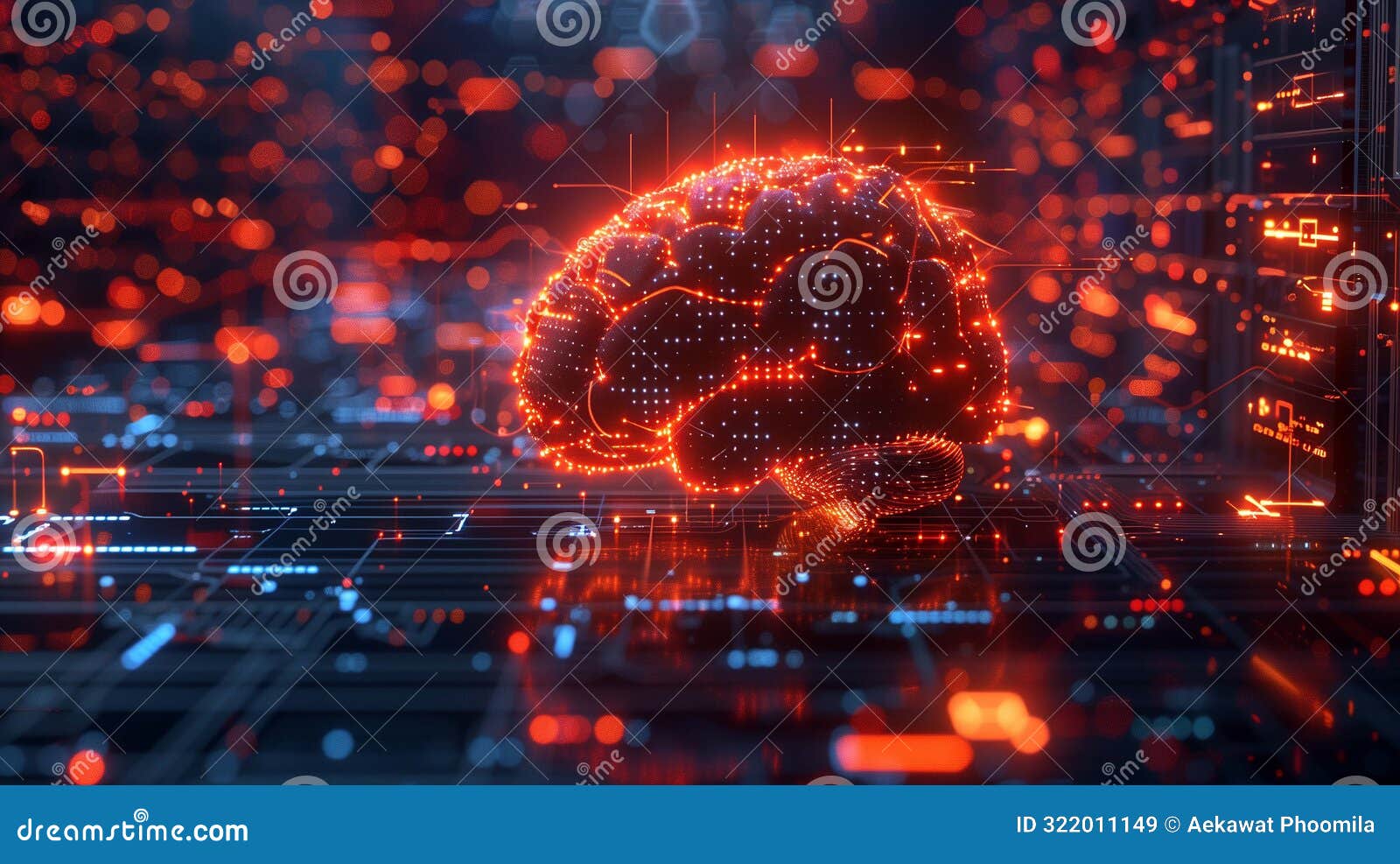 Cybersecurity Protocols Visualized in a Detailed 3D Rendering Stock ...