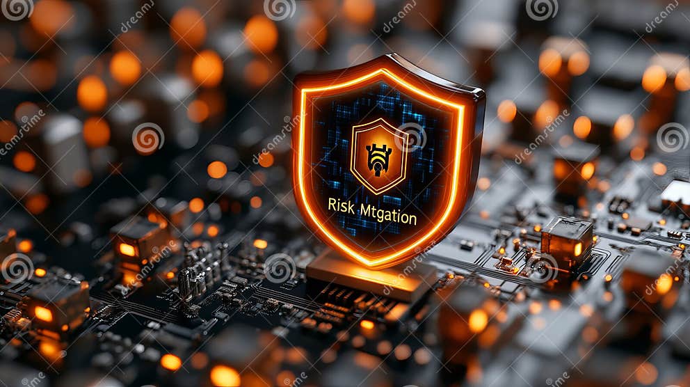 Cybersecurity Shield: Digital Risk Mitigation Concept Safety Protect ...