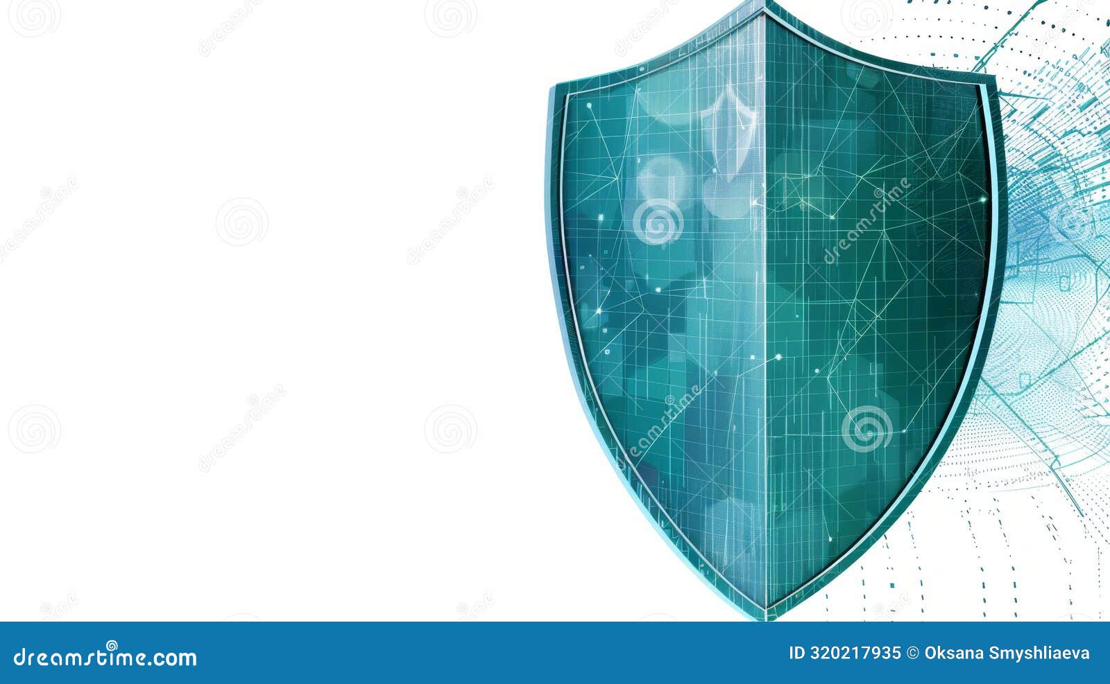 Cybersecurity Shield Protection Concept with Digital Network Stock ...