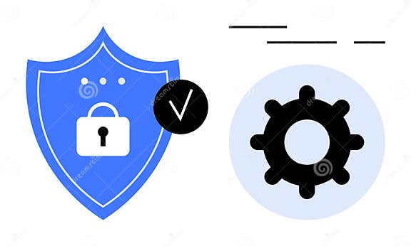 Cybersecurity and Software Protection Symbols Representing Data Safety ...