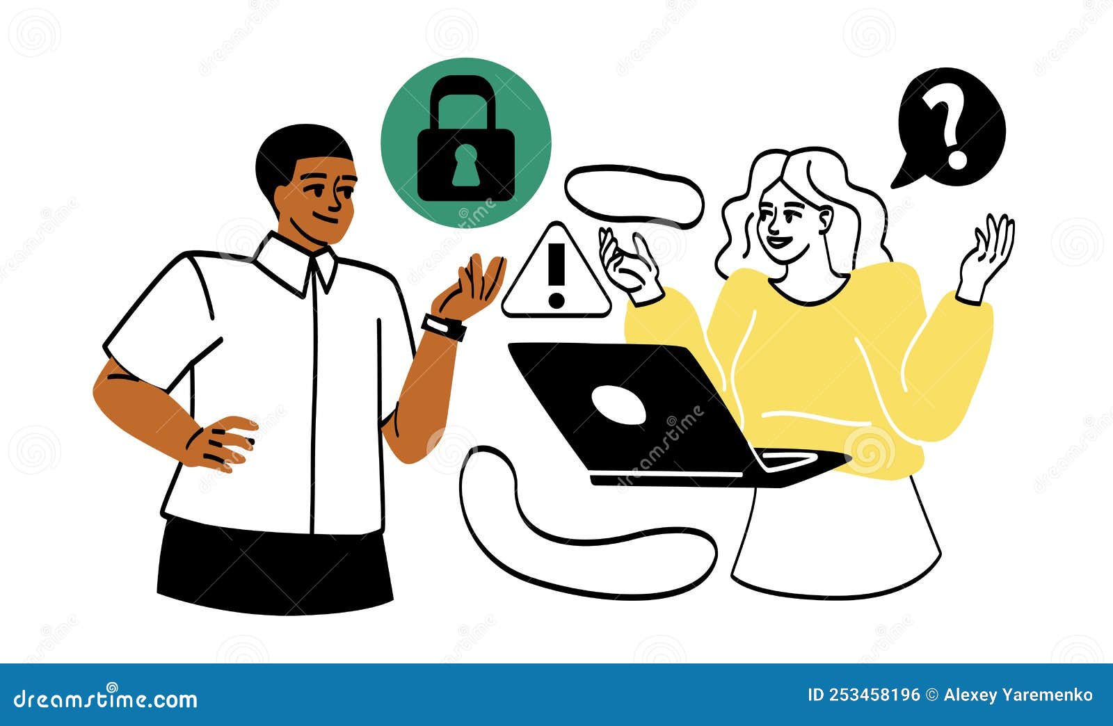 Cybersecurity and Spyware Development Concept Stock Vector ...