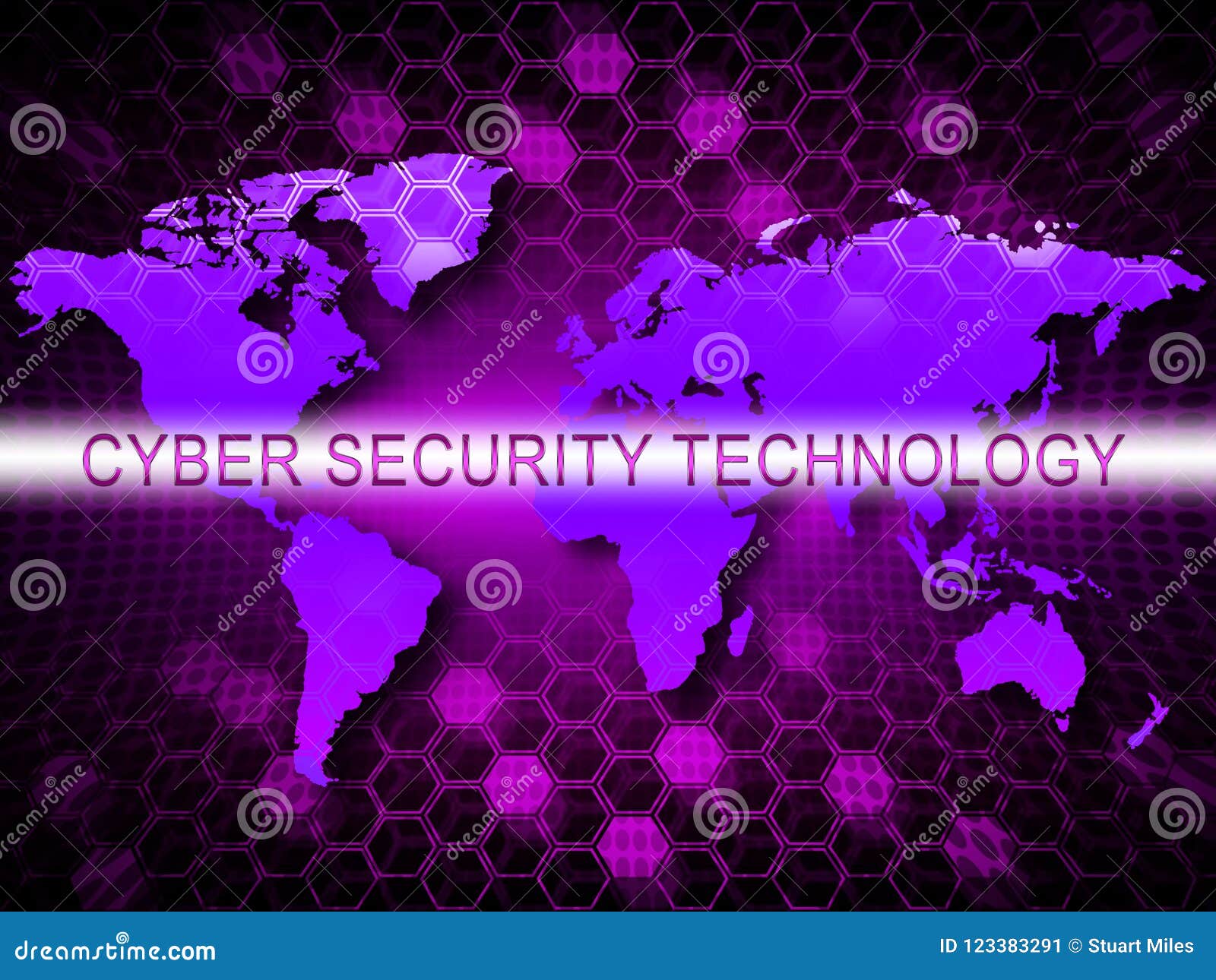 Cybersecurity Technology Hightech Security Guard 2d Illustration Stock ...