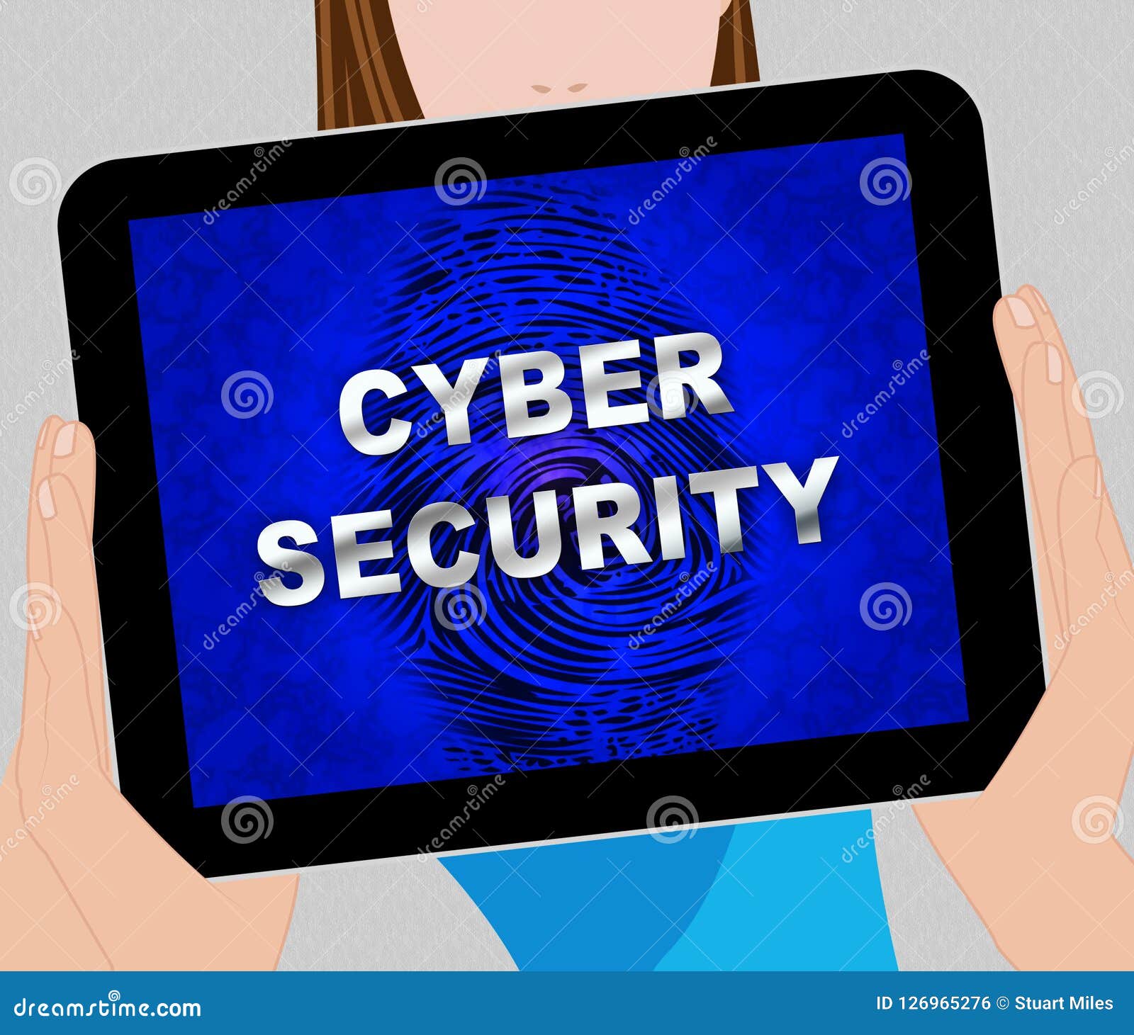 Cybersecurity Technology Hightech Security Guard 2d Illustration Stock ...