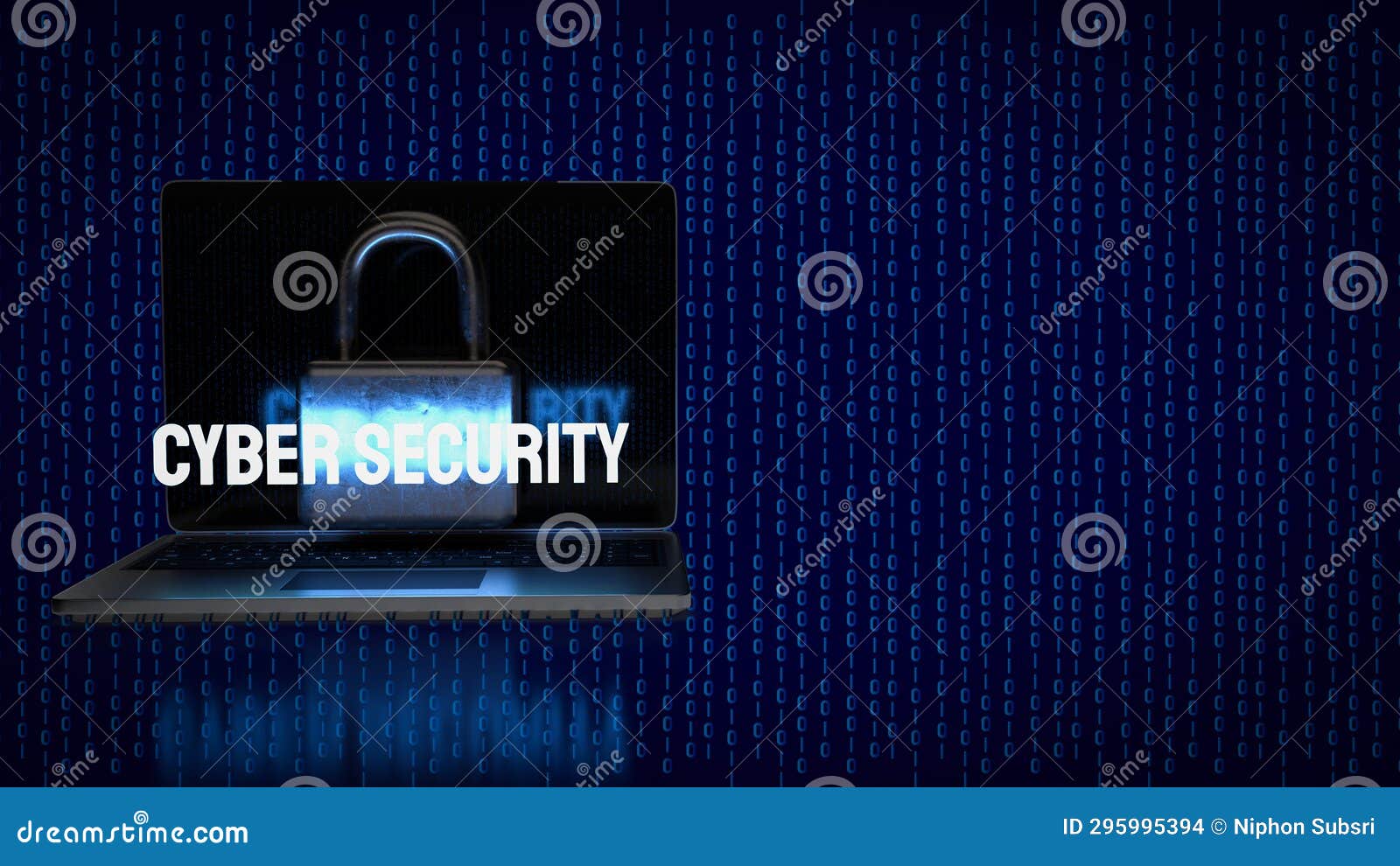 The Cybersecurity Text on Digital Background 3d Rendering Stock ...