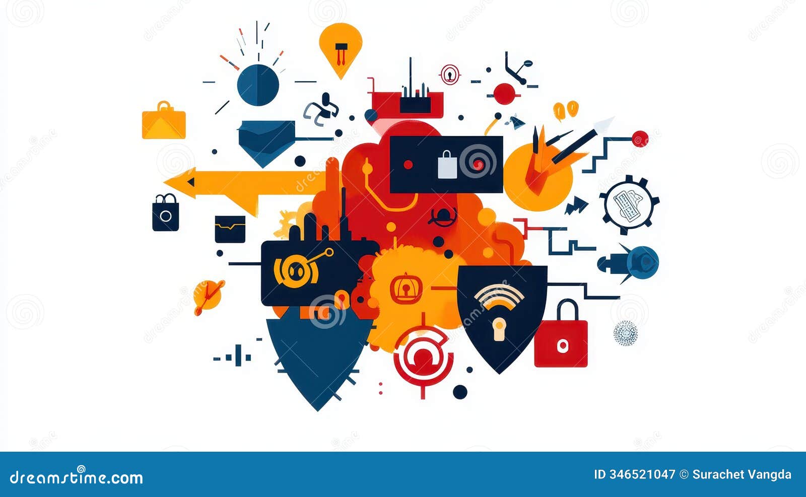 Cybersecurity Threat Cartoon Vector Illustration | CartoonDealer.com ...