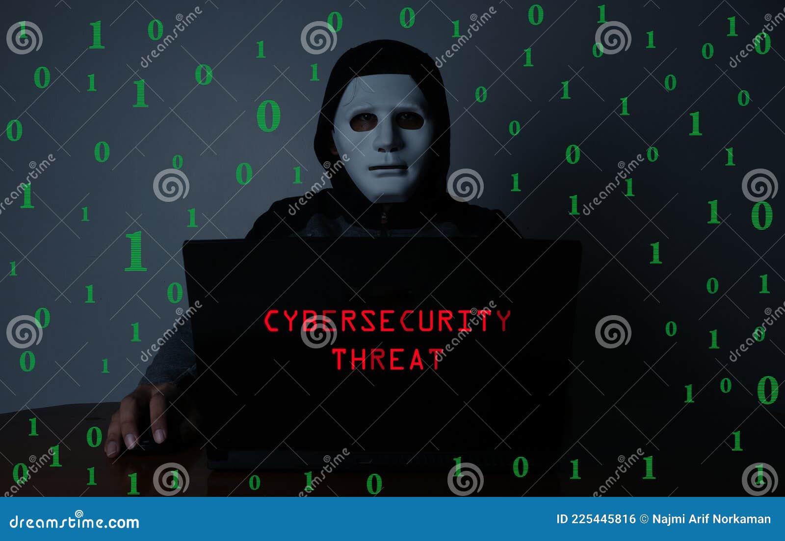 Cybersecurity Threat with Hackers Stock Illustration - Illustration of ...