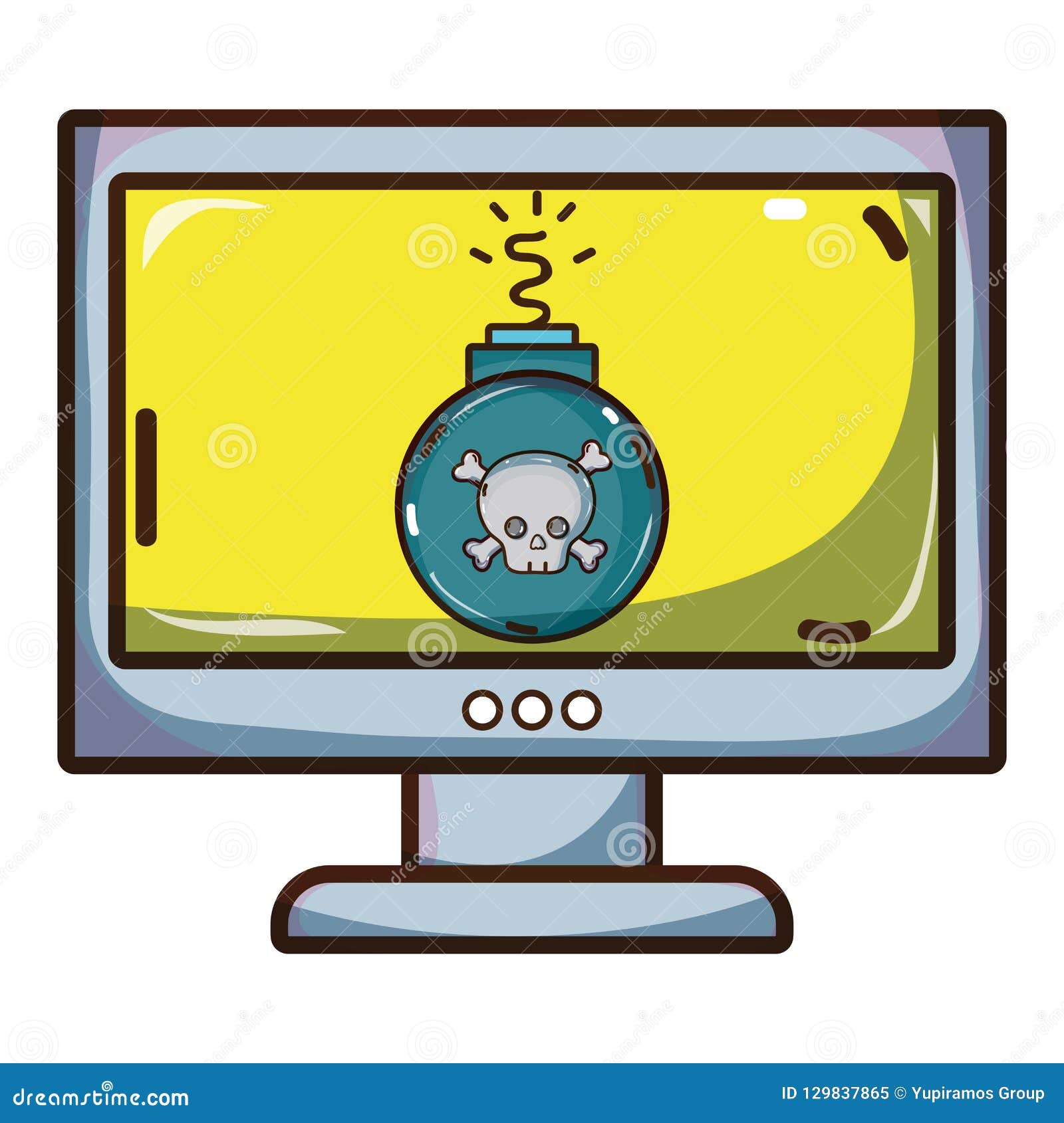 Cybersecurity Threat Cartoon Vector Illustration | CartoonDealer.com ...