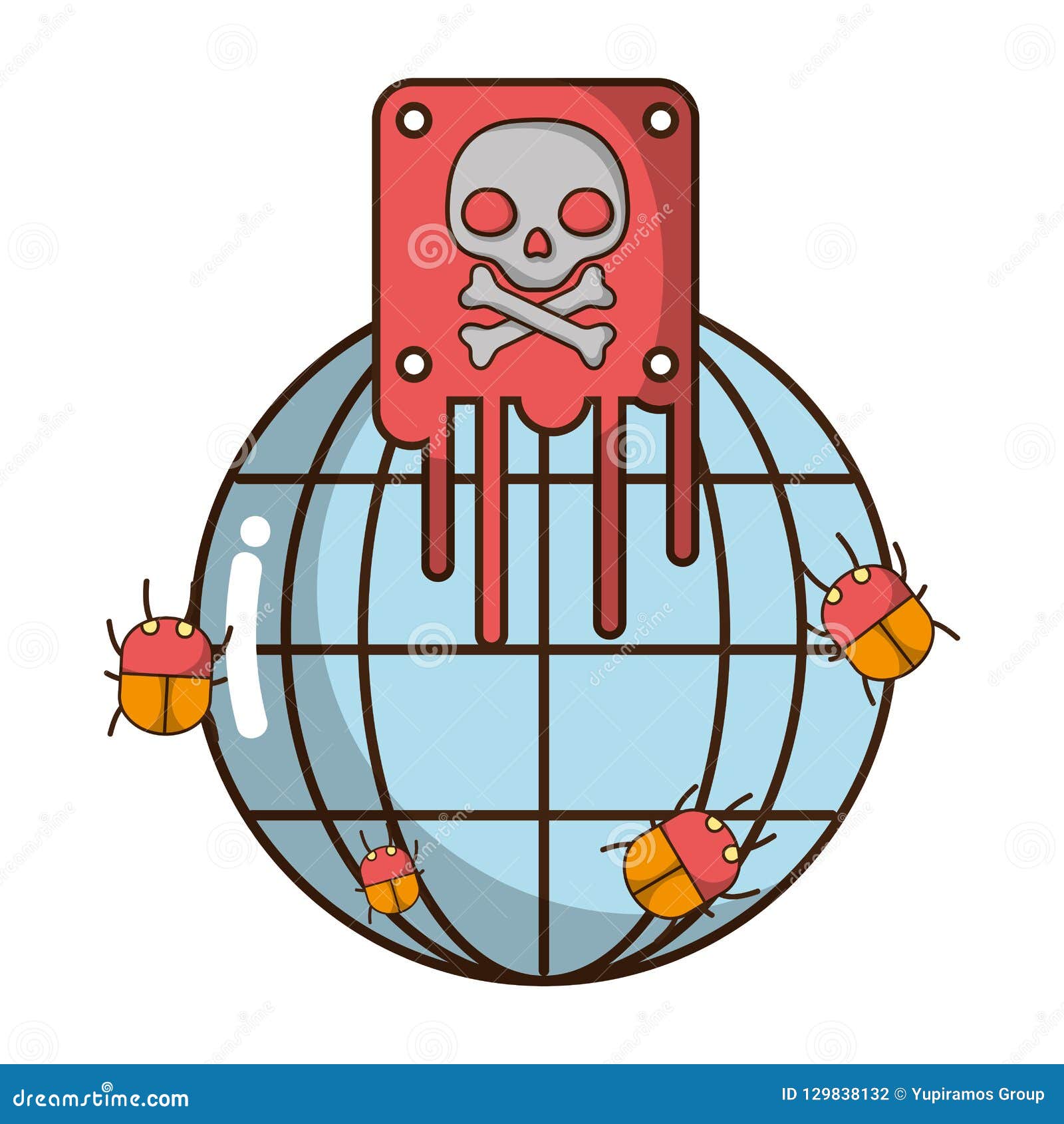 Cybersecurity Threat Cartoon Vector Illustration | CartoonDealer.com ...