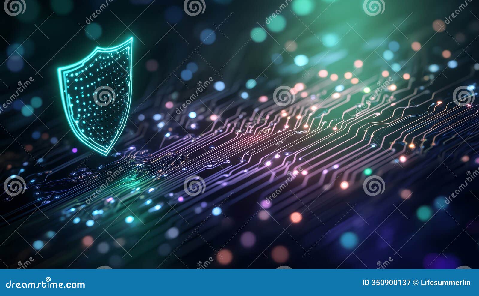 Cybersecurity Visual: Protecting Data in a Digital Landscape Stock ...
