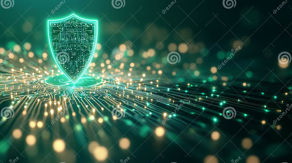 Cybersecurity Visual: Protecting Data in a Digital Landscape Stock ...