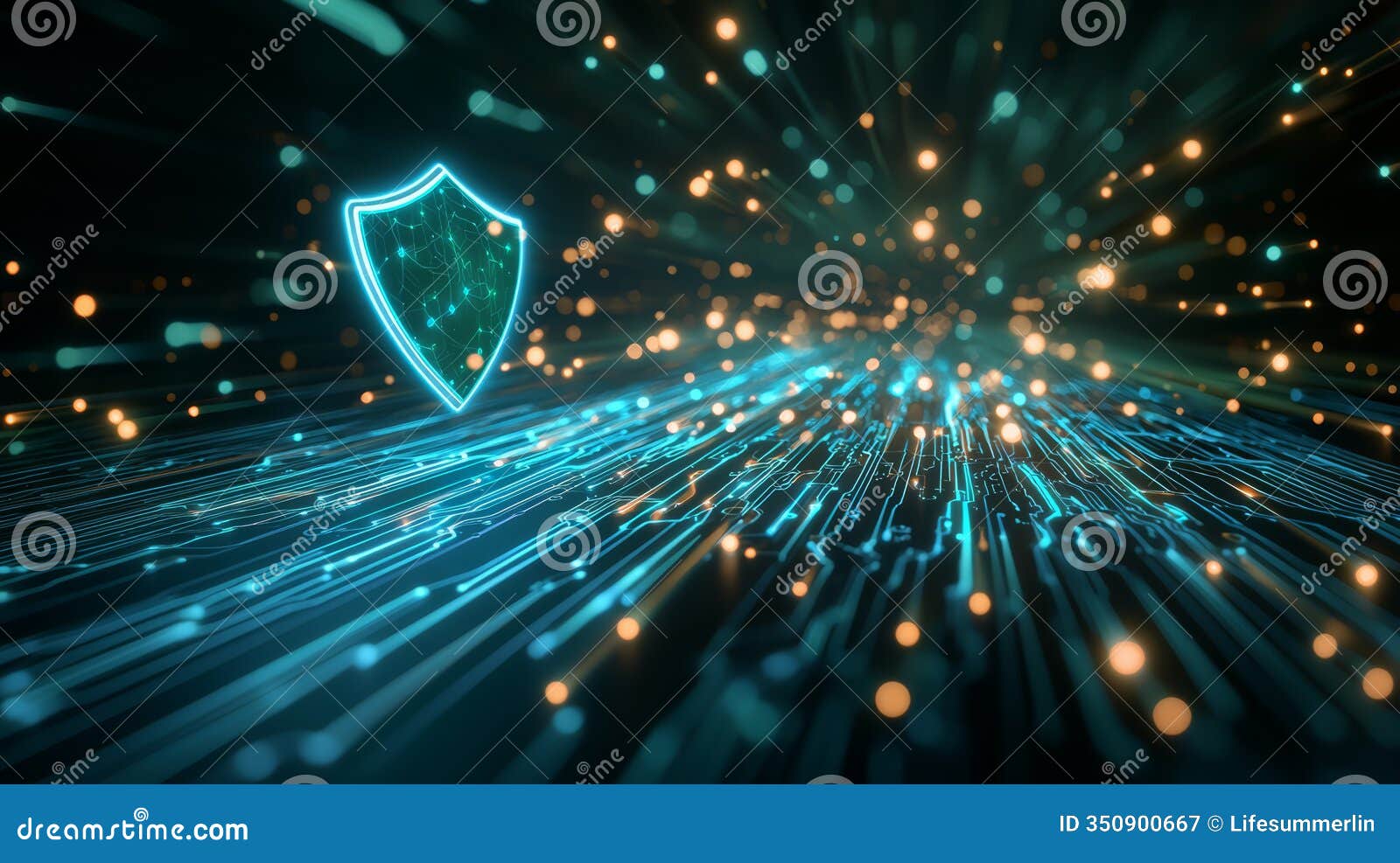 Cybersecurity Visual: Protecting Data in a Digital Landscape Stock ...