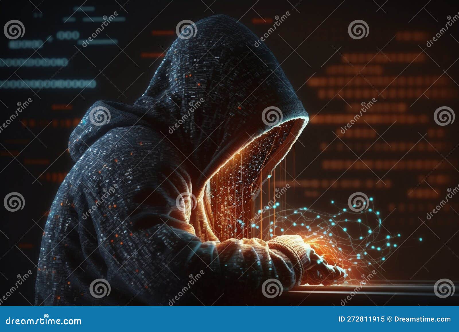 Cybersecurity Vulnerability Hacker Codingmalware Concepthooded Computer Hacker Digital 8770