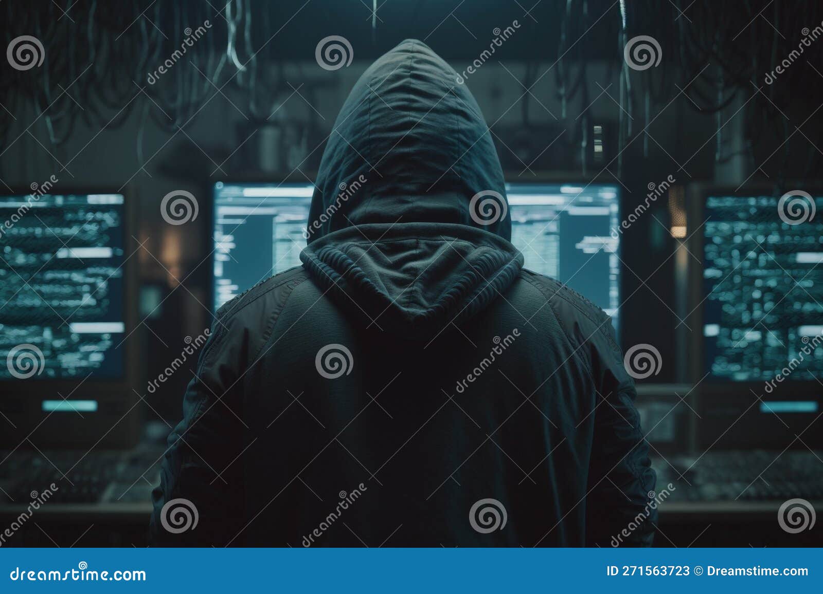 Cybersecurity Vulnerability Hacker Codingmalware Concepthooded Computer Hacker Digital