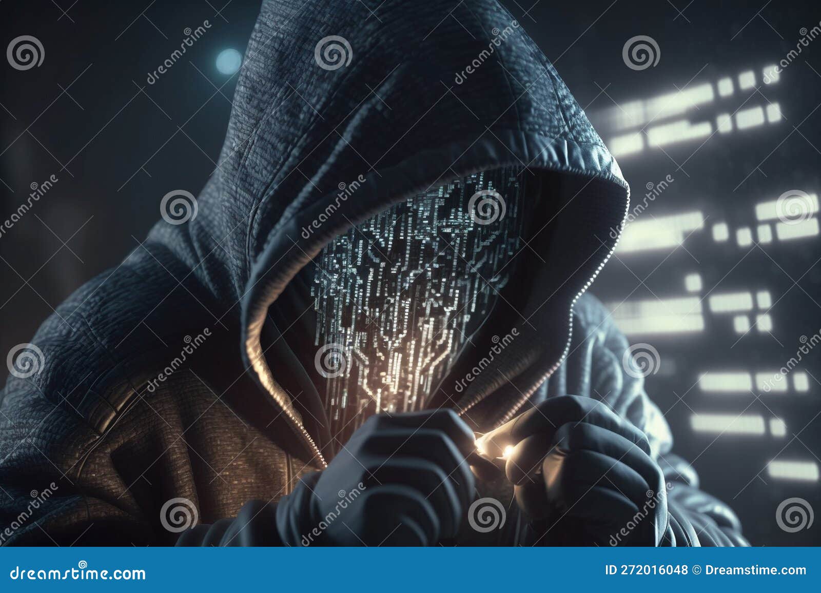 Cybersecurity Vulnerability Hacker Codingmalware Concepthooded Computer Hacker Digital 5324