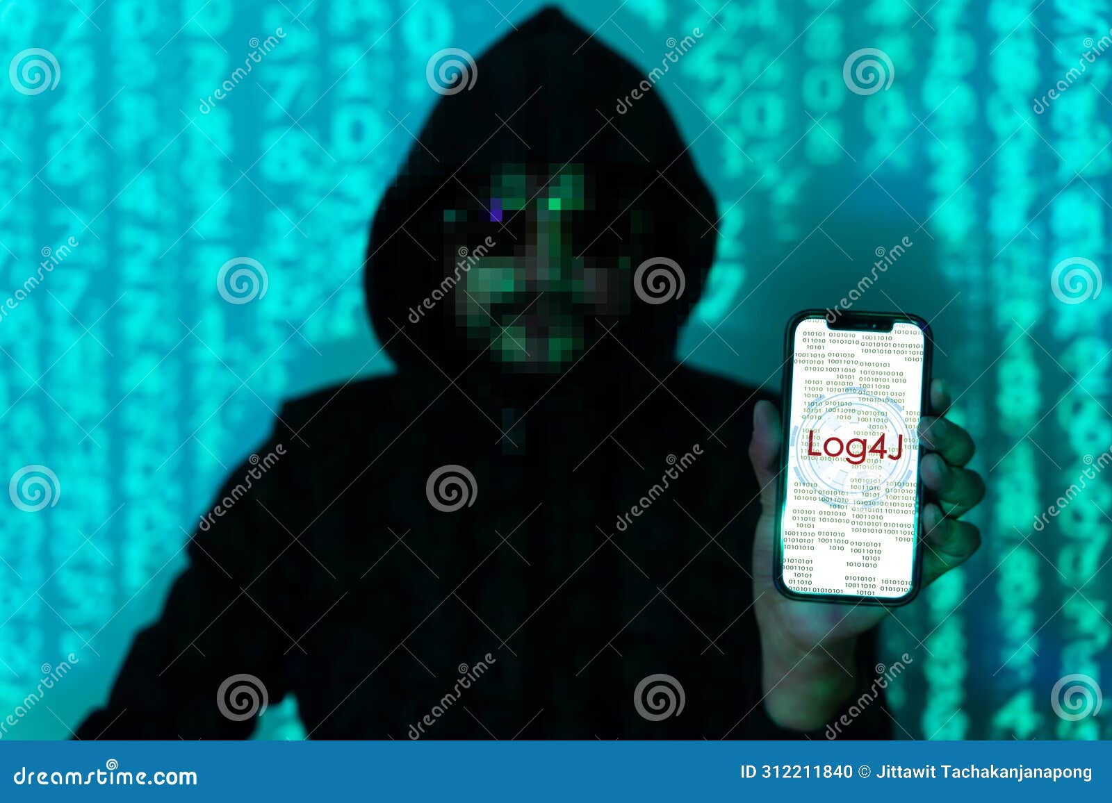 Cybersecurity Vulnerability Log4J and Hacker,coding,malware Concept Stock Photo - Image of ...