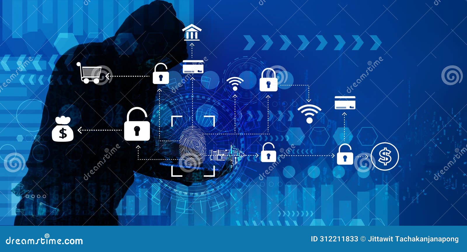 Cybersecurity Vulnerability Log4j And Hacker Coding Malware Concept Hooded Computer Hacker In