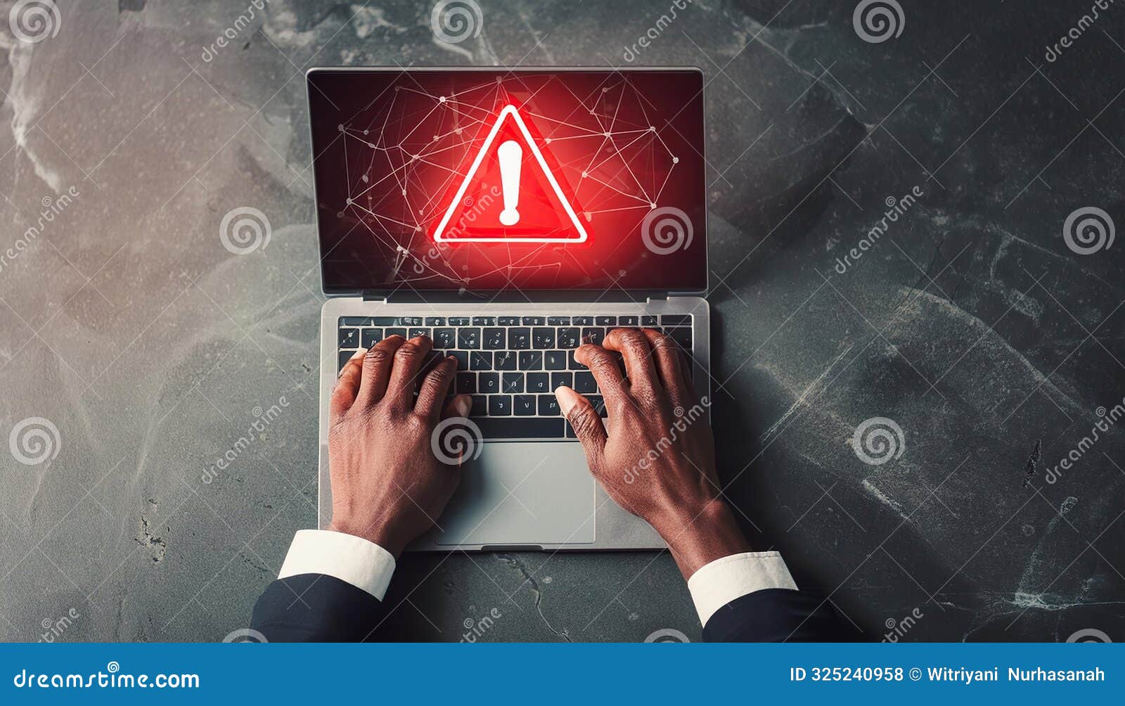 Cybersecurity Warning stock illustration. Illustration of digital ...