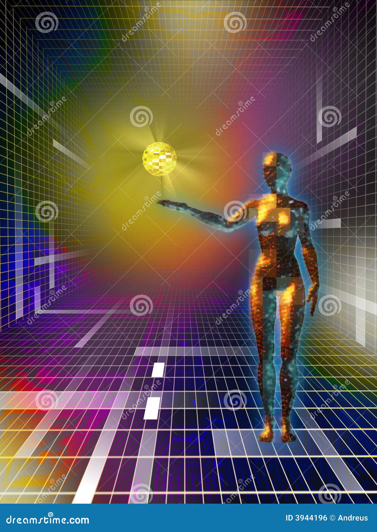 Cyberspace stock illustration. Illustration of female - 3944196