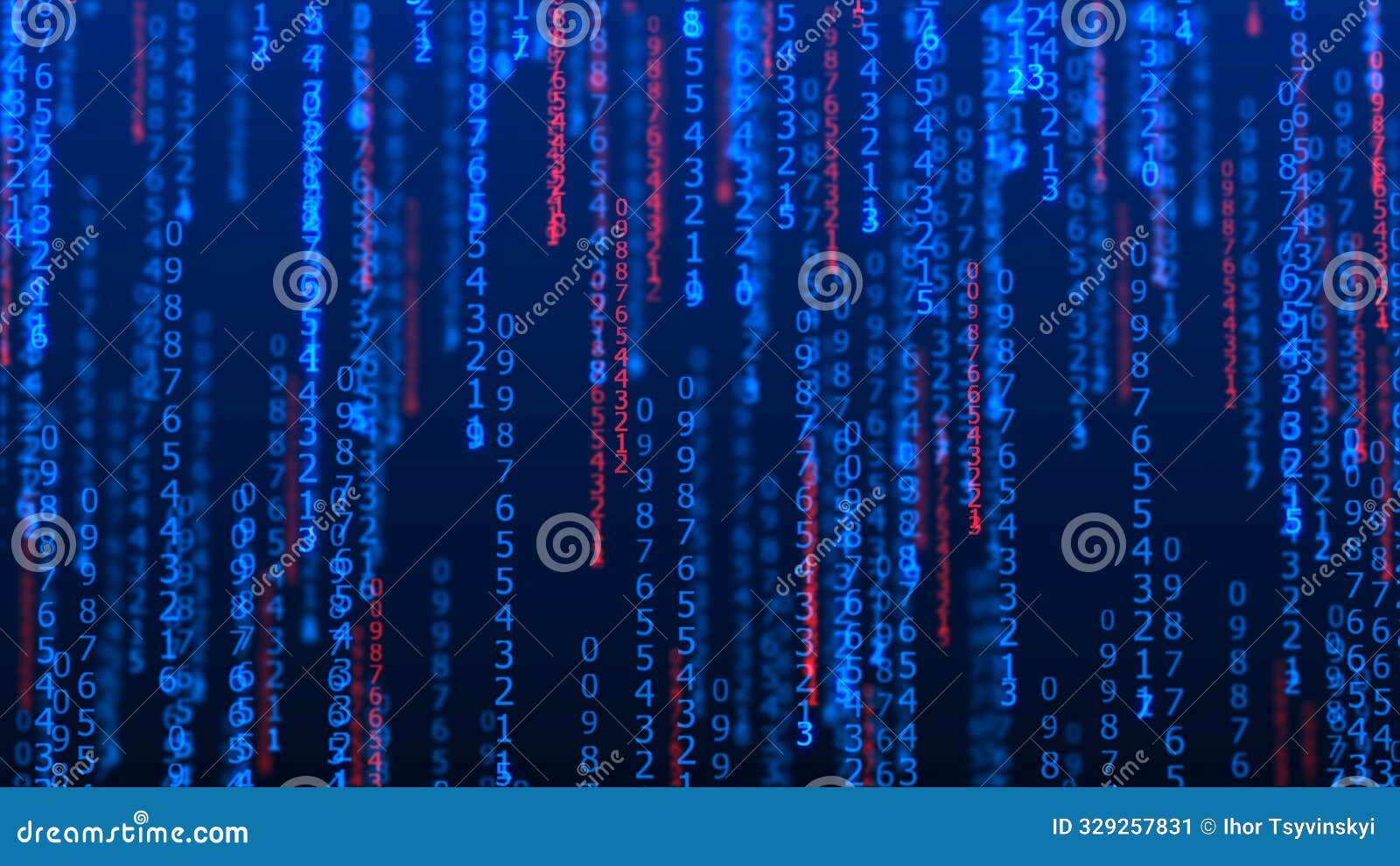 Cyberspace Background with a Set of Numbers. Big Data Visualization ...