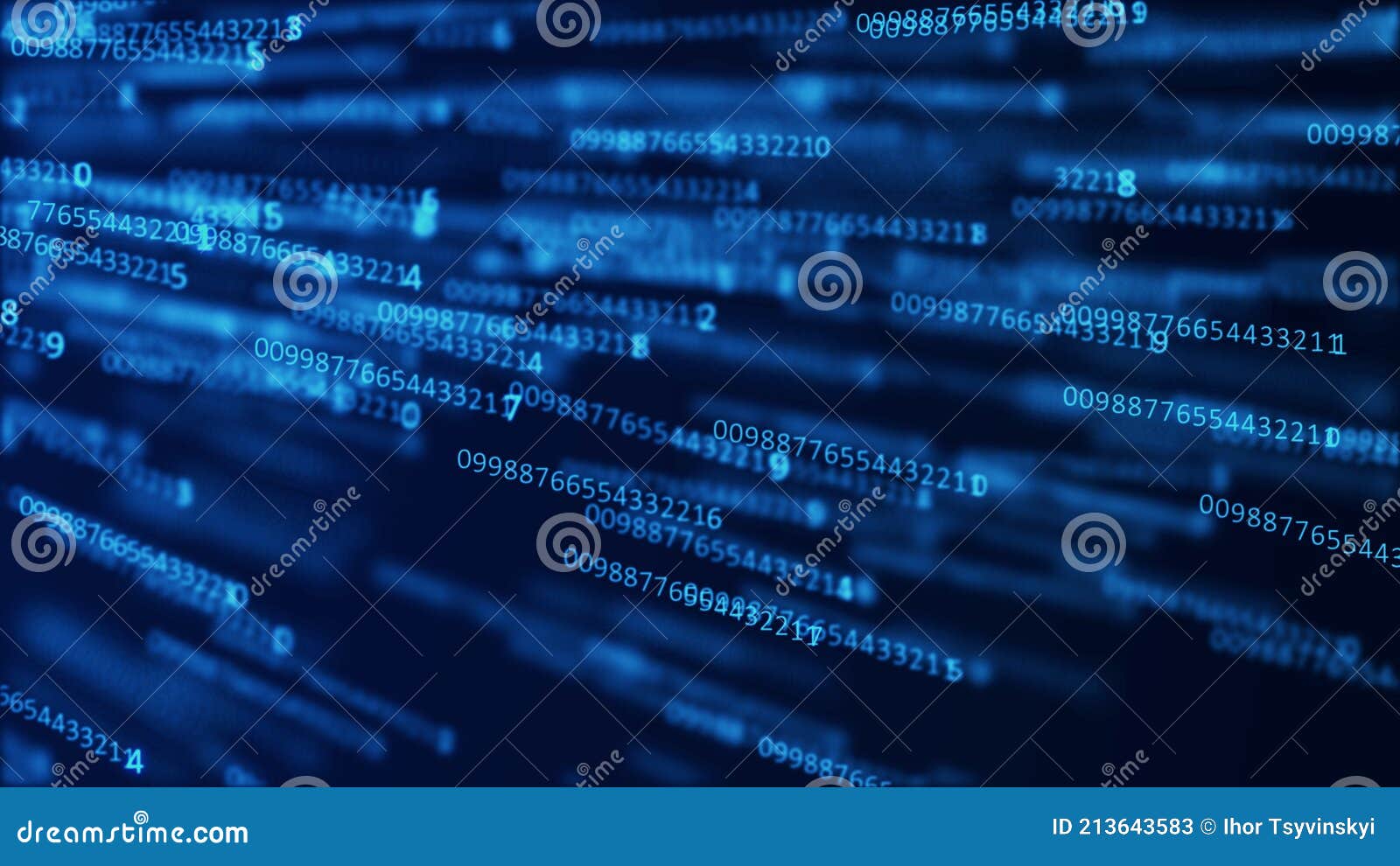 Cyberspace Background with a Set of Numbers. Big Data Visualization ...