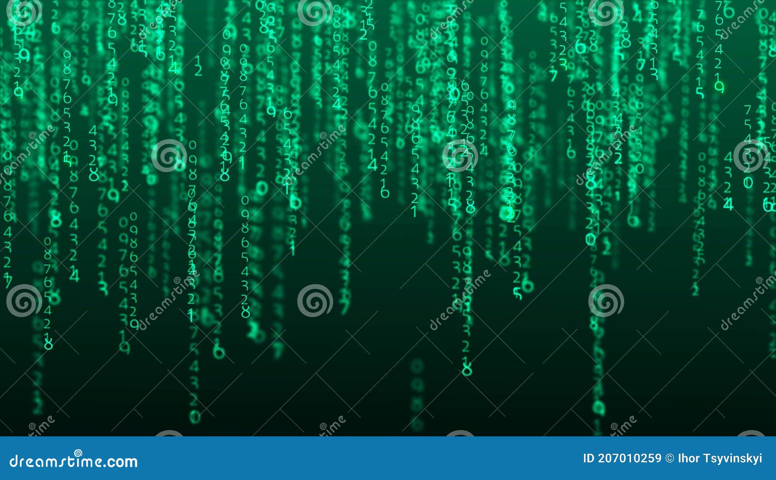 Cyberspace Background with a Set of Numbers. Big Data Visualization ...