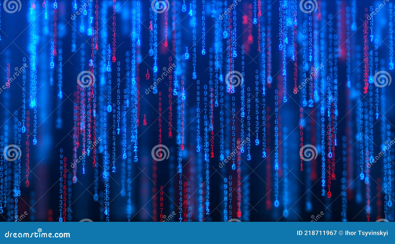 Cyberspace Background with a Set of Numbers. Big Data Visualization ...