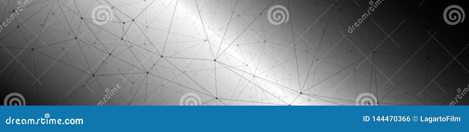 Cyberspace Communication Vector Banner Concept Black Background Stock ...