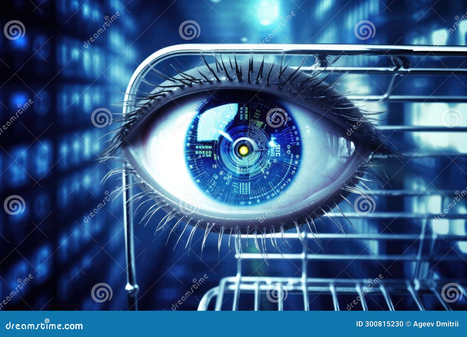 Cyberspace Computer Digital Future Vision Futuristic View Concept Human ...