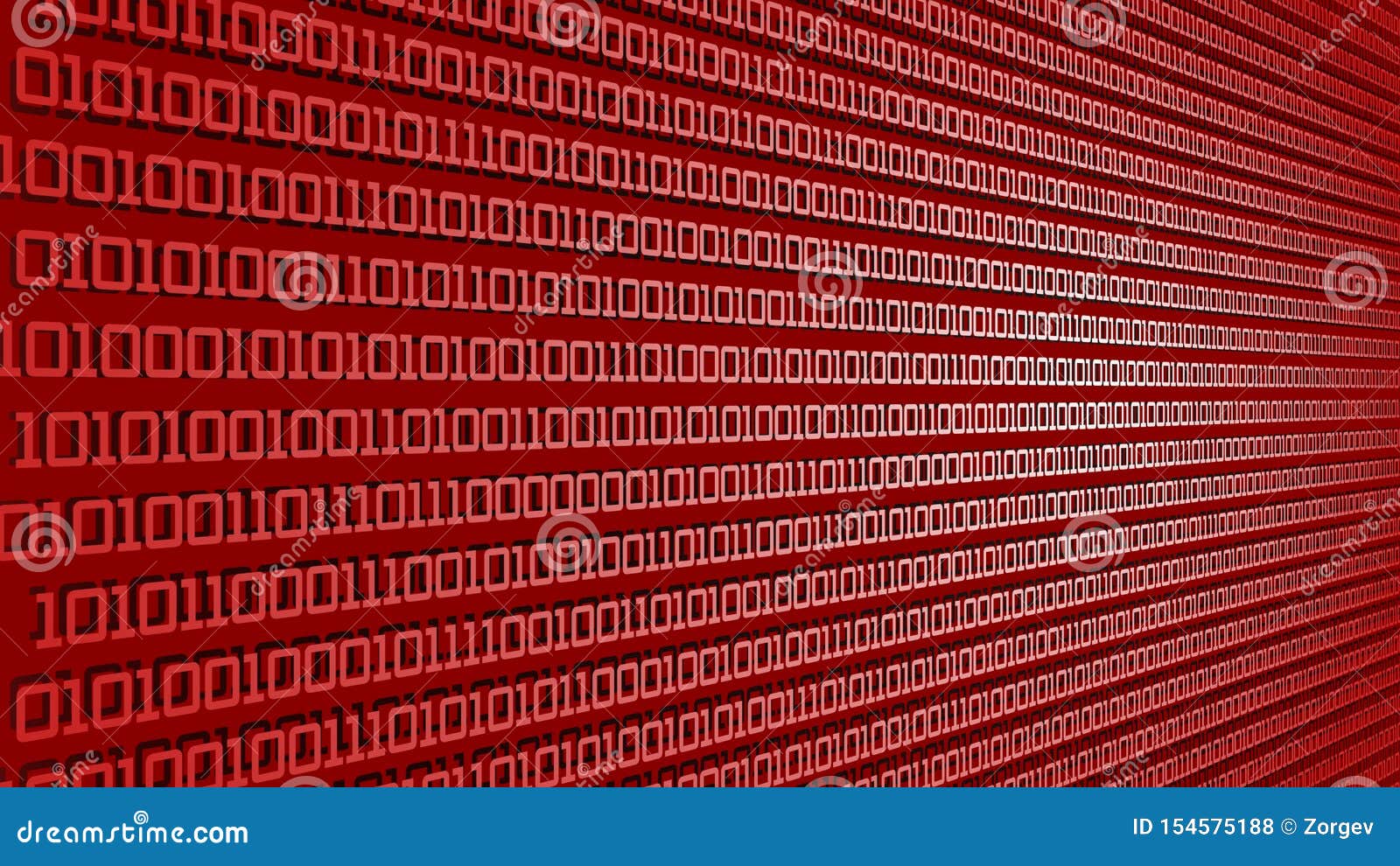 Cyberspace Concept with Data and Red Numbers Stock Illustration ...