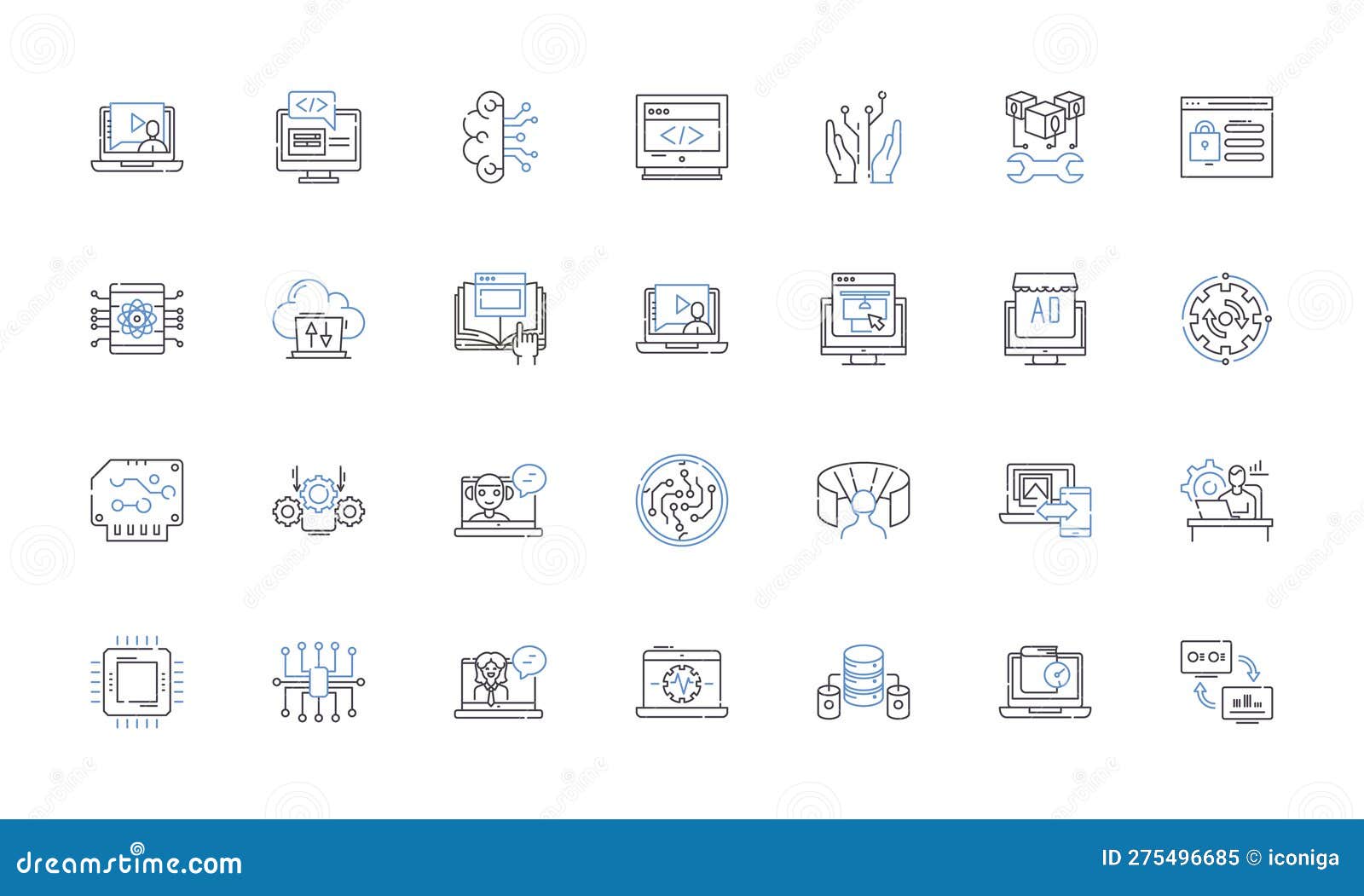 Communication Nerk Line Icons Collection. Nerk, Conversations ...