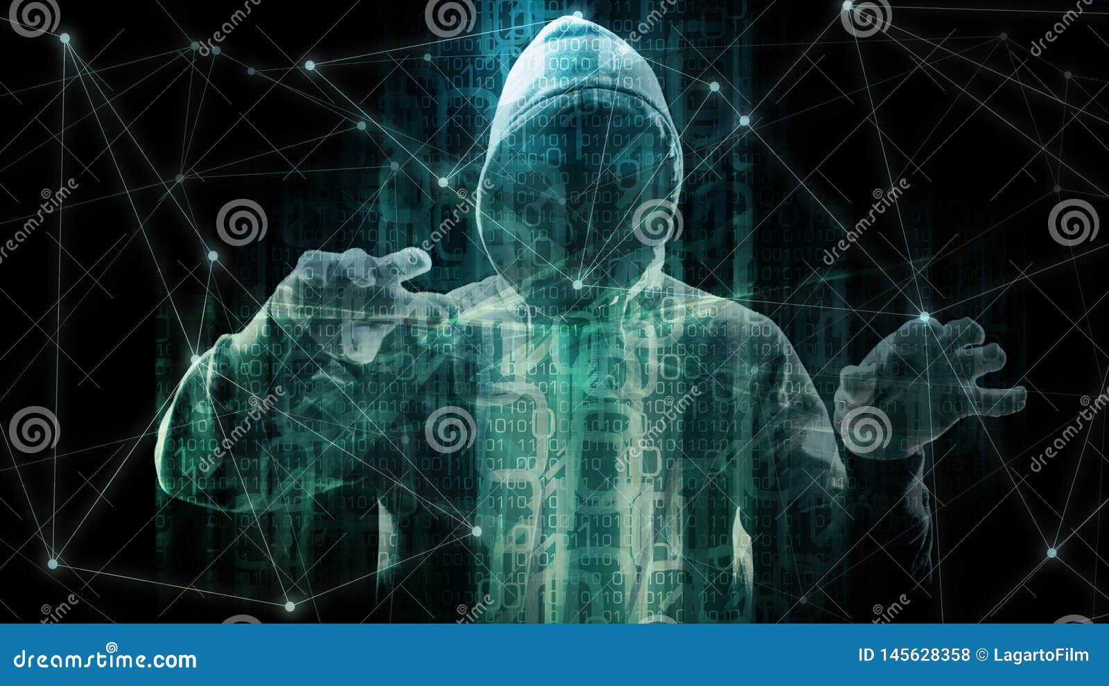 Cyberspace Data Exchange Project, Futuristic Technology Abstract Binary ...