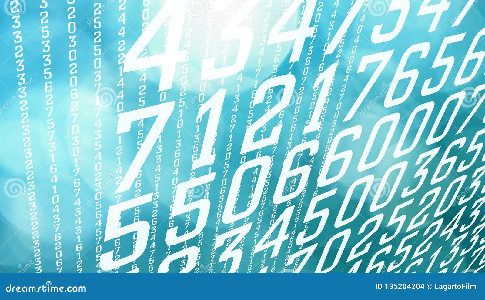 Cyberspace Data Processing, Random Data Numbers Digital Chaos Stock ...