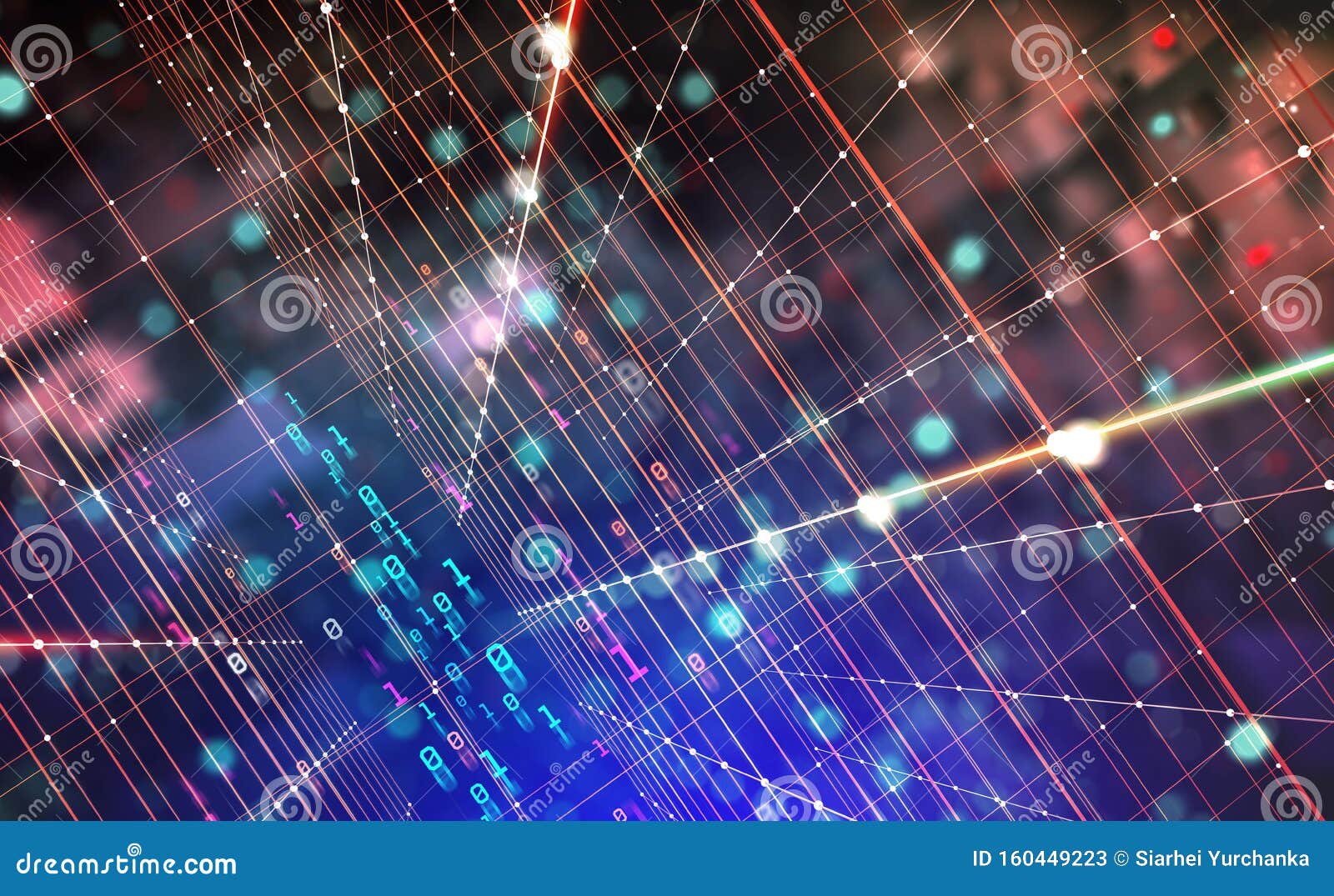 Cyberspace. Digital Computer Network As a Global Database Stock ...