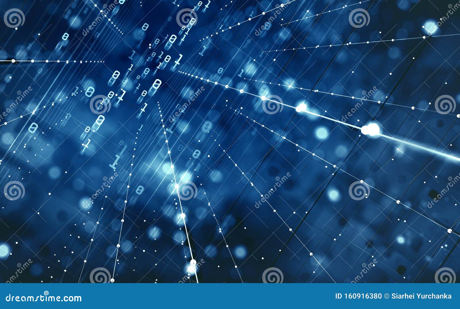 Cyberspace. Digital Computer Network As a Global Database Stock ...