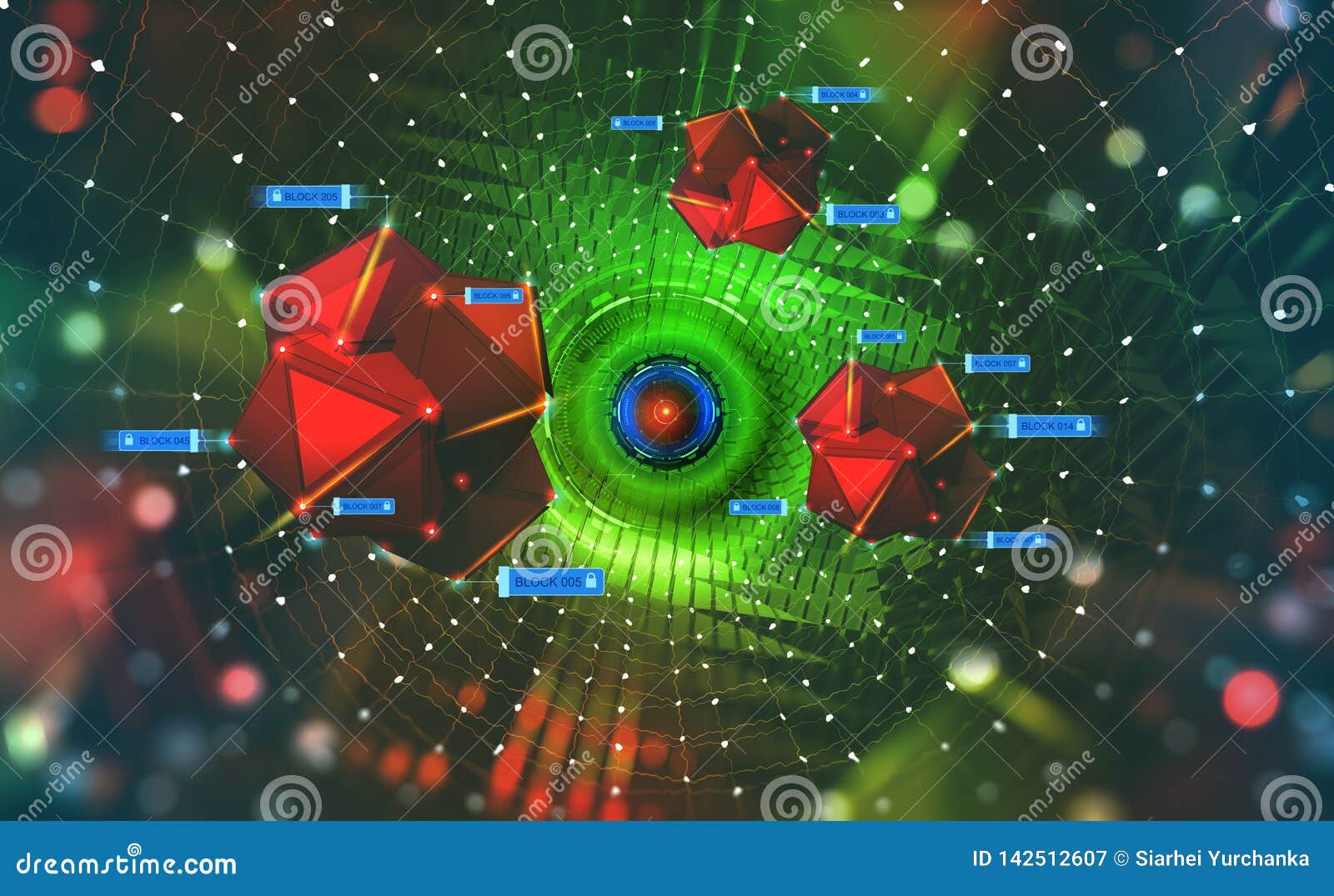 Cyberspace. Digital Technologies of the Future Stock Illustration ...