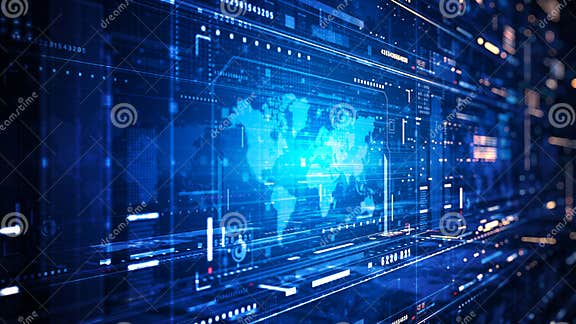 Cyberspace Environment for Technology Digital Background, Transfer ...