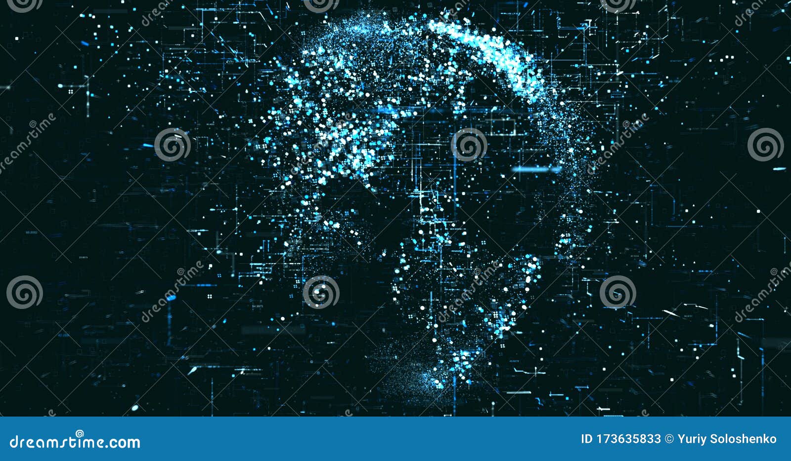 Digital Space World 3d Data Earth Background Stock Illustration ...