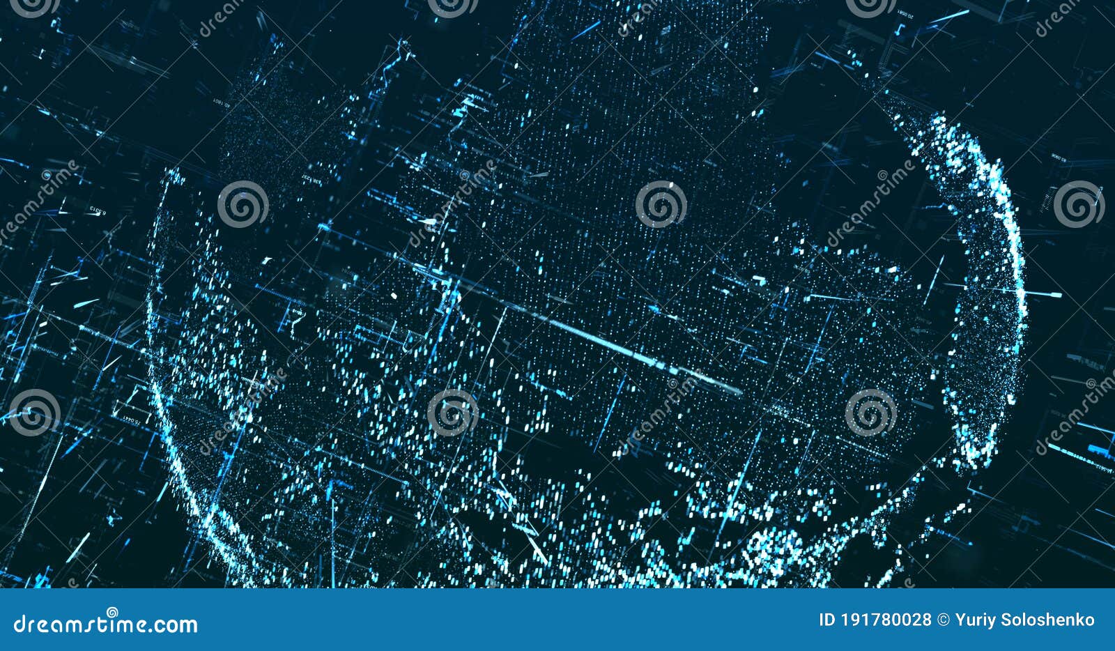 Digital Space World 3d Data Earth Background 3d Rendering Stock ...