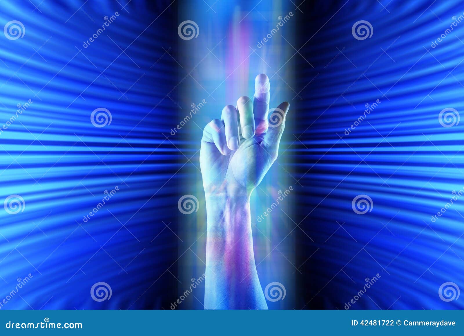Cyberspace Hand Virtual Background Stock Photo | CartoonDealer.com ...