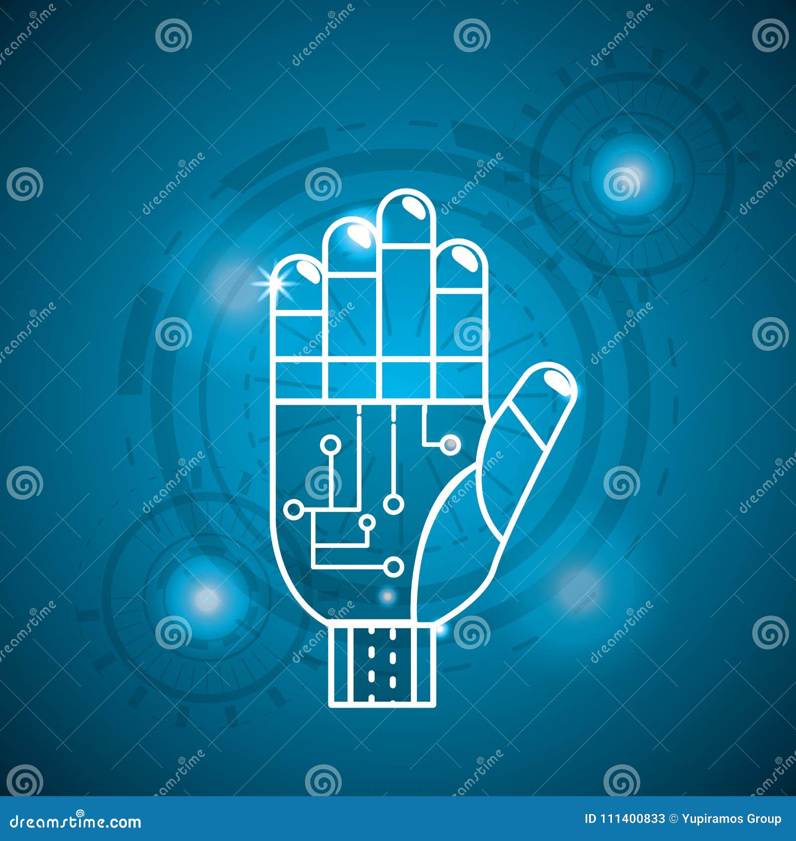 Cyberspace Hand Virtual Background Stock Photo | CartoonDealer.com ...
