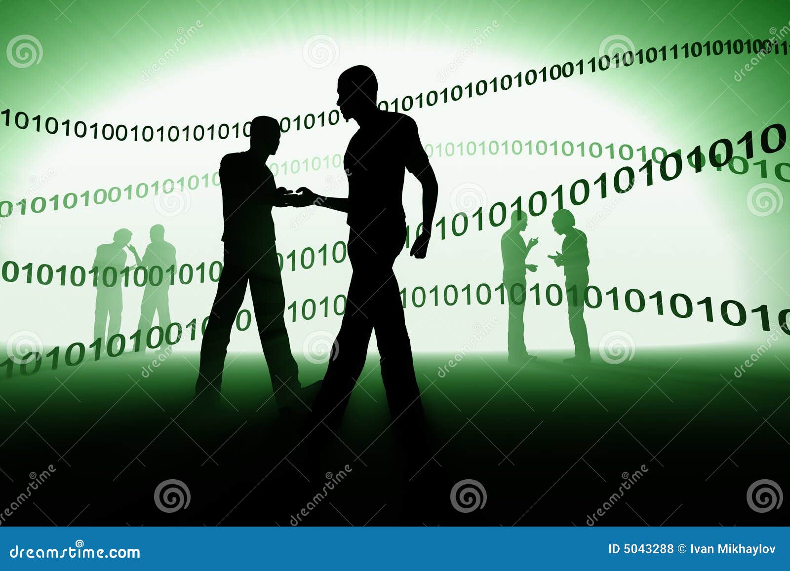 Handshake With A Snake. Snake Handshake. Green Snake, Two Hands. Vector ...