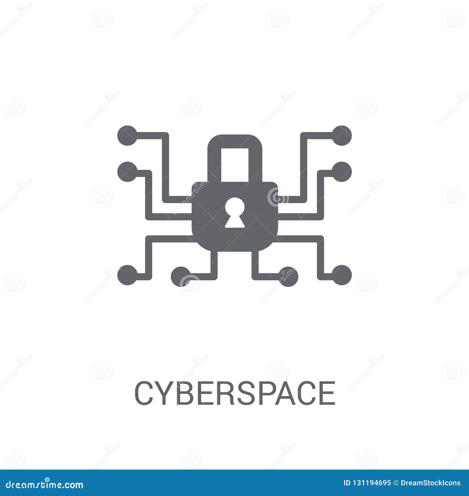 Cyberspace Icon. Trendy Cyberspace Logo Concept on White Background ...