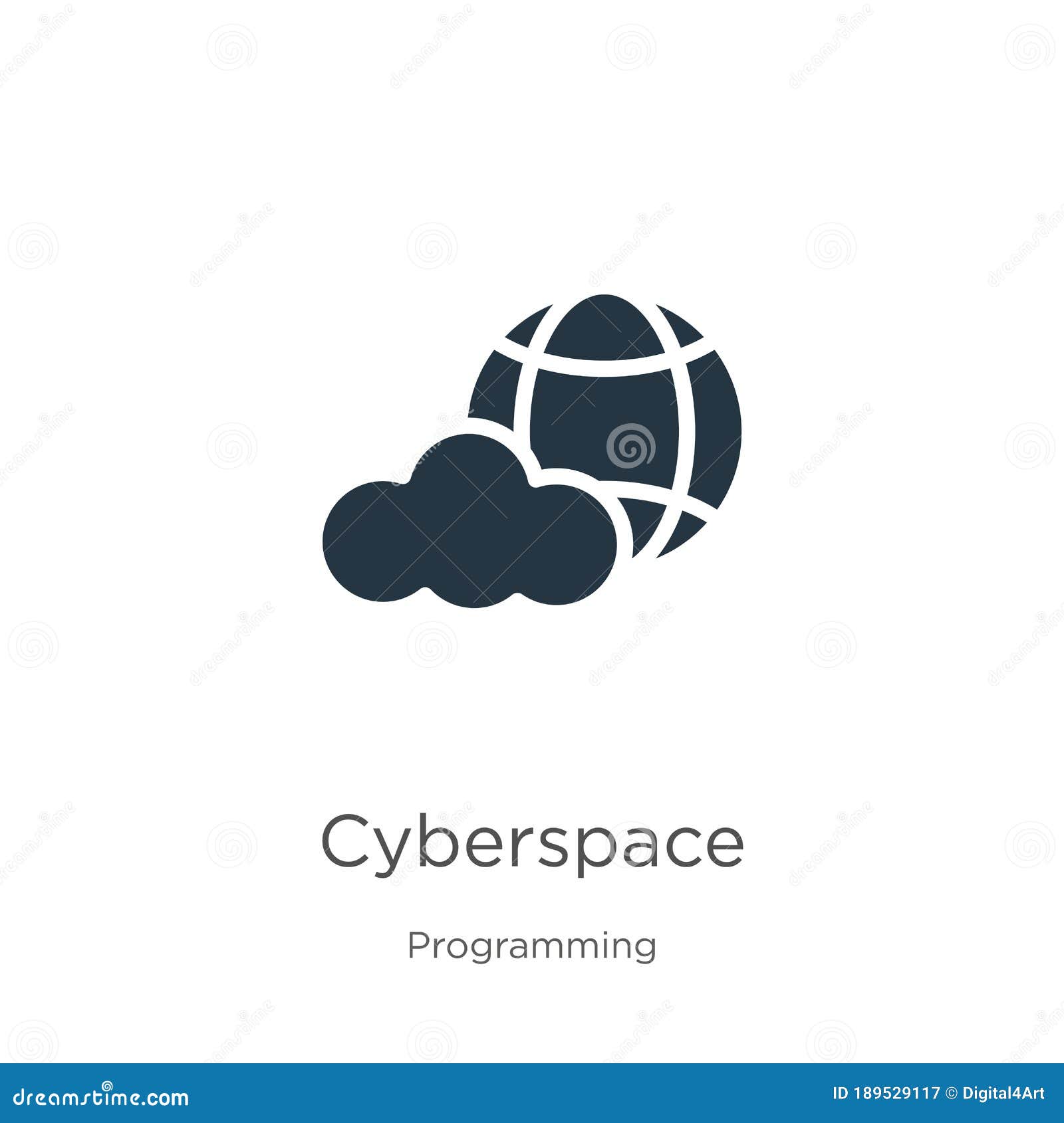 Cyberspace Icon Vector. Trendy Flat Cyberspace Icon from Programming ...