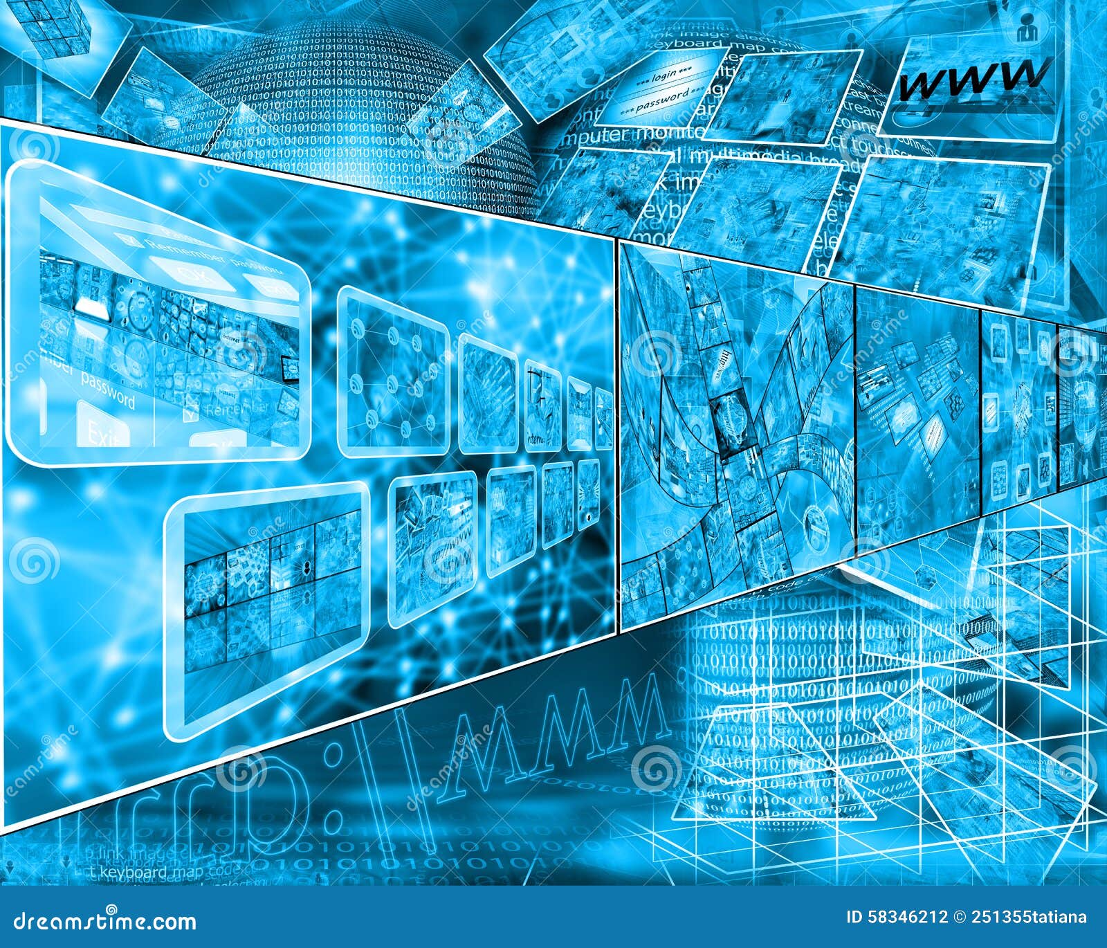 Cyberspace stock photo. Image of binary, internet, code - 58346212