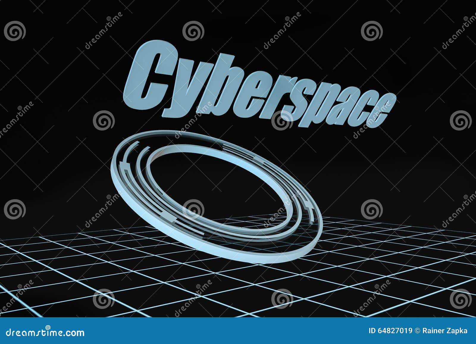 Cyberspace stock illustration. Illustration of rendered - 64827019