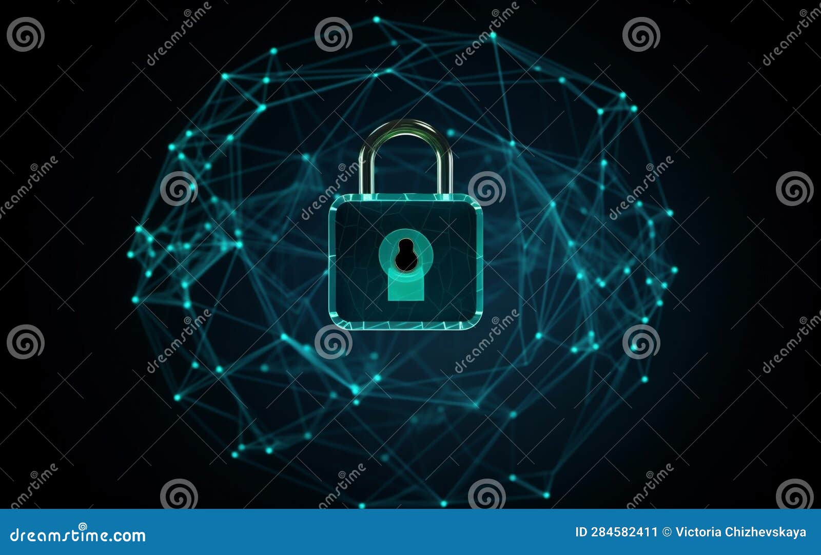 Technology Digital Cyberspace Lock Cyber Protection Information Network ...