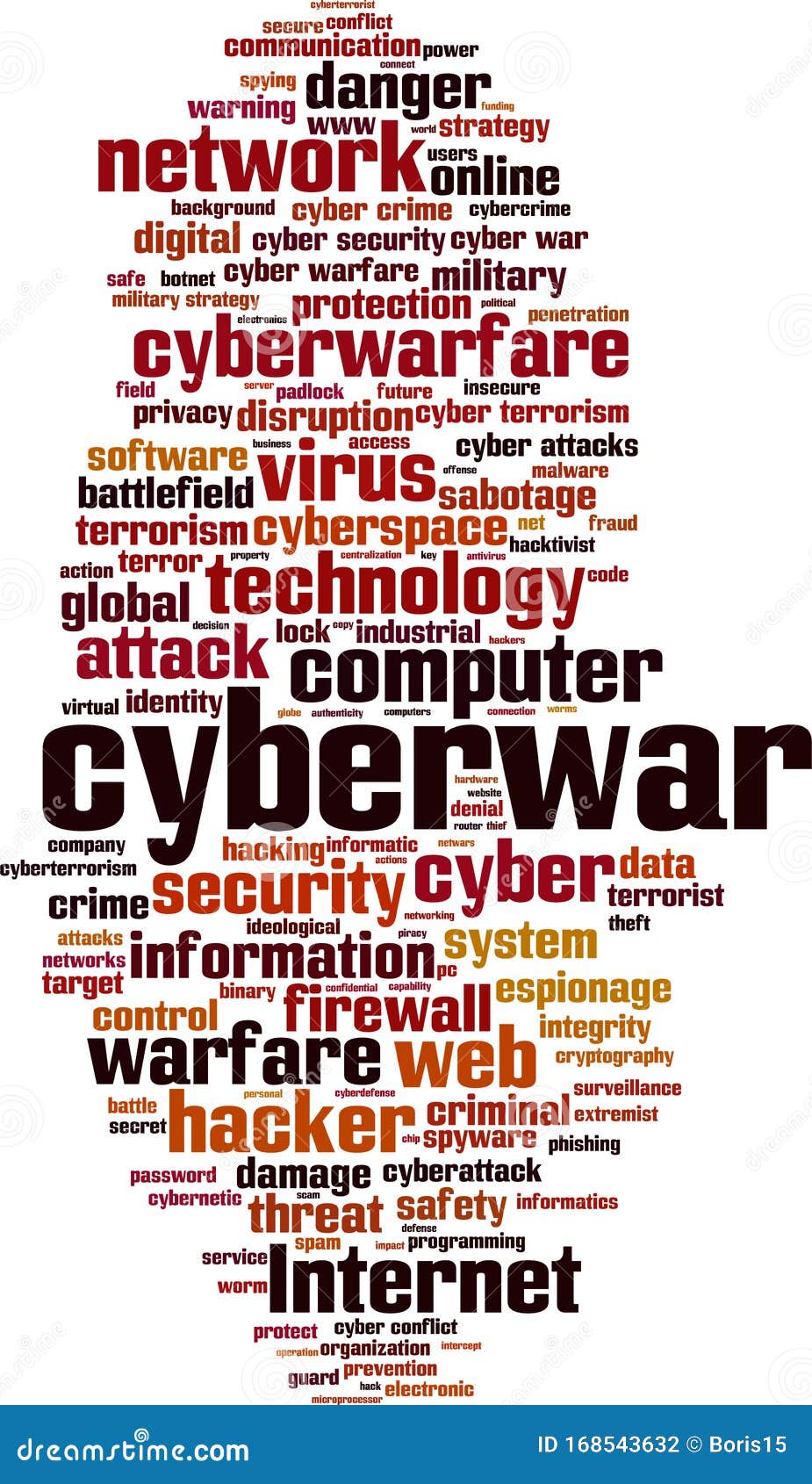 Cyberwar word cloud stock vector. Illustration of cyberattack - 168543632